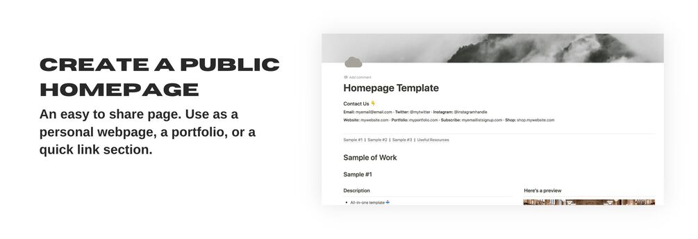 Basic Notion Homepage for Designers