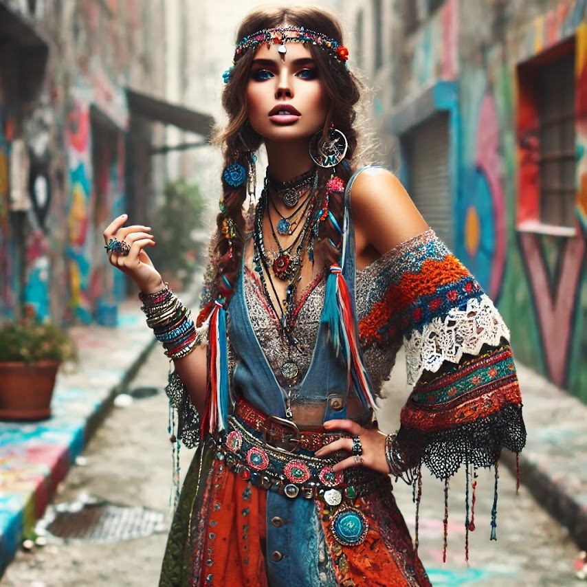 Bohemian Goddess: A Bold and Colorful Street Style