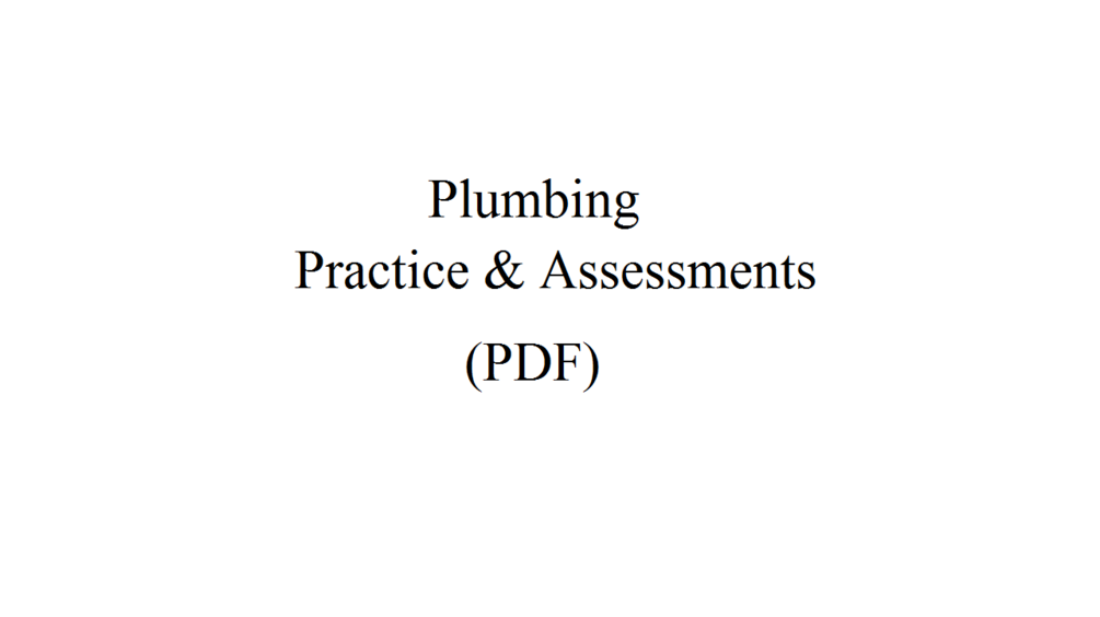 Plumbing Practice Assessments ($20)