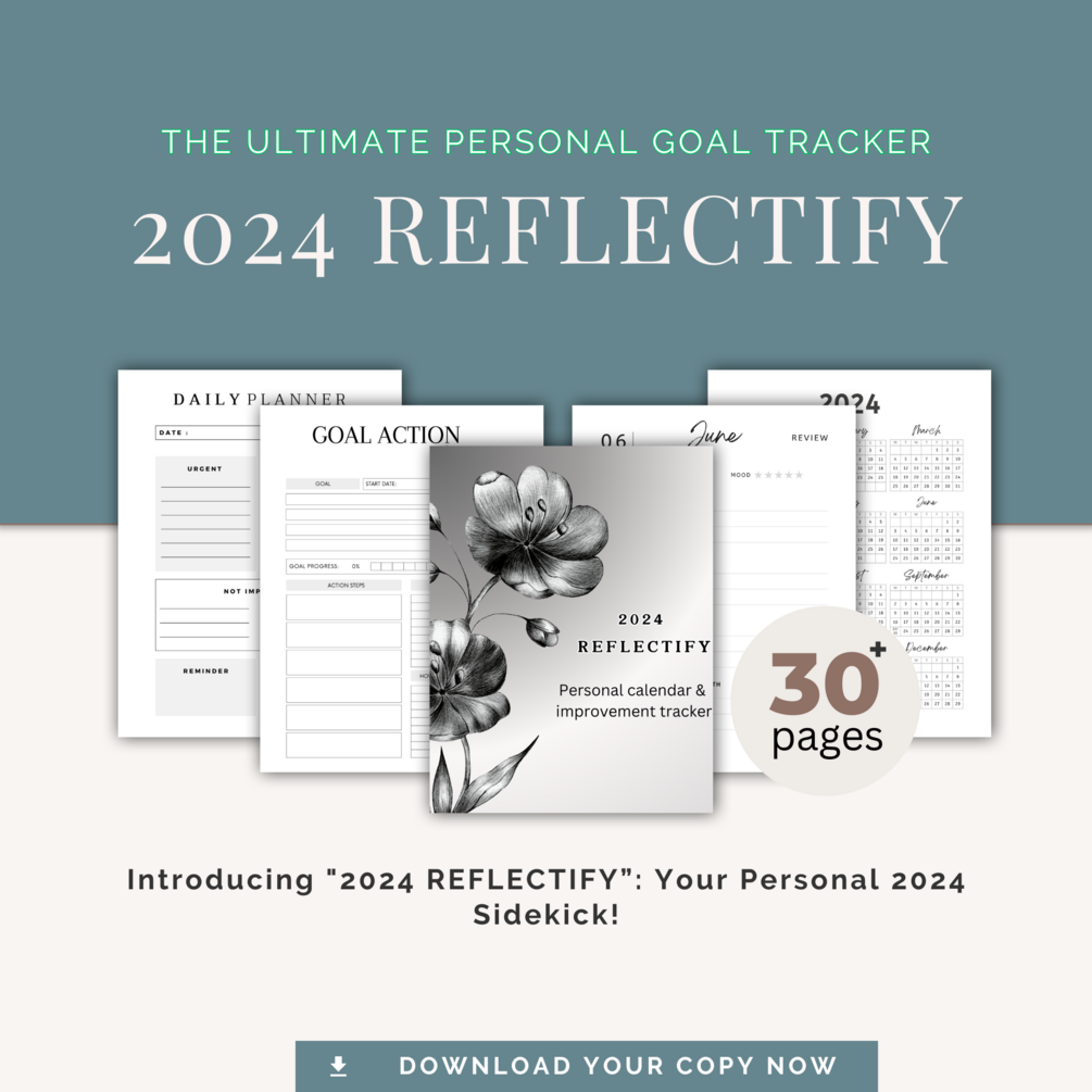 Goal Planner Bundle,2024 Goal Tracker,Personal Calendar & Improvement ...