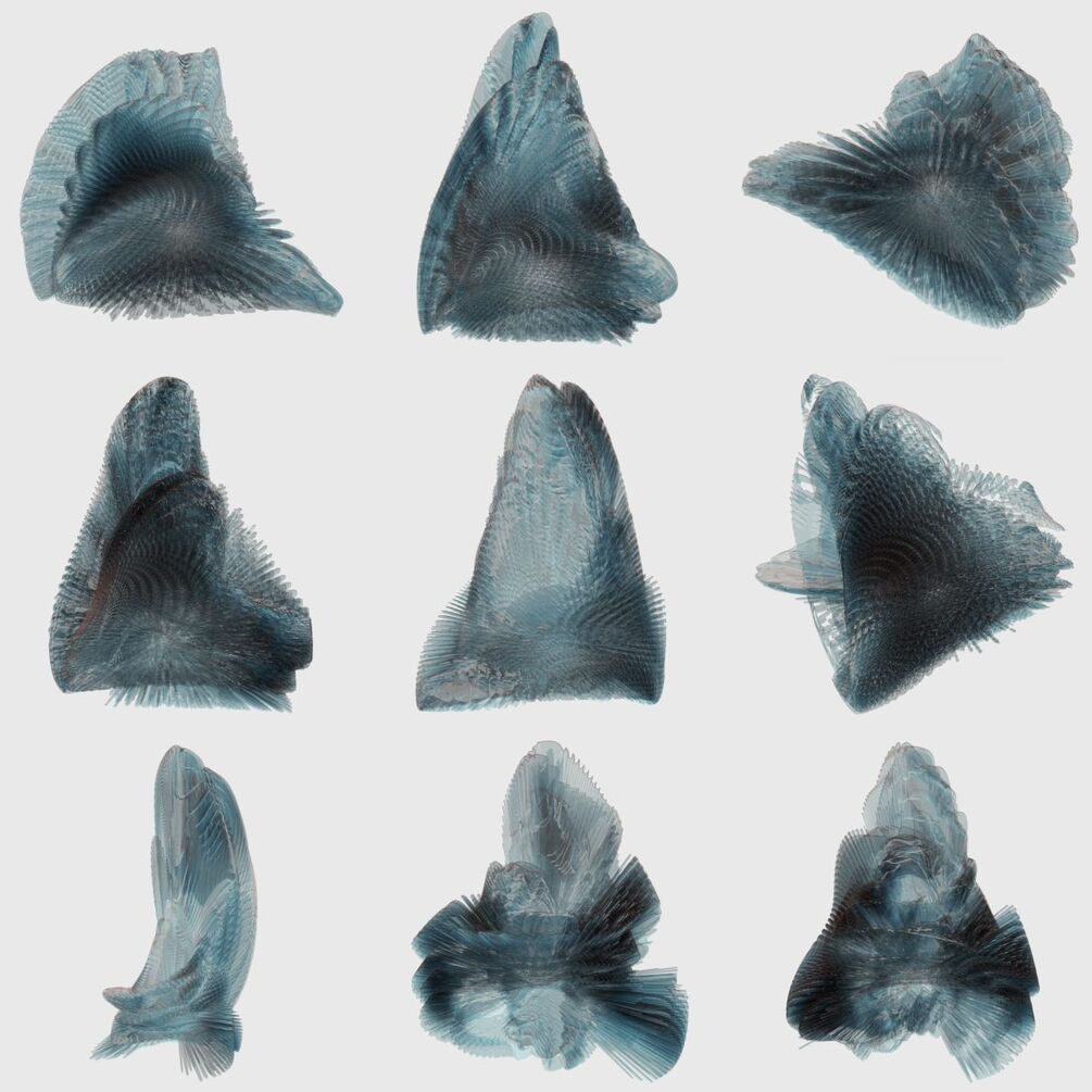 Abstract Sea Creatures Collection: 9 Unique Generative Art Pieces ...