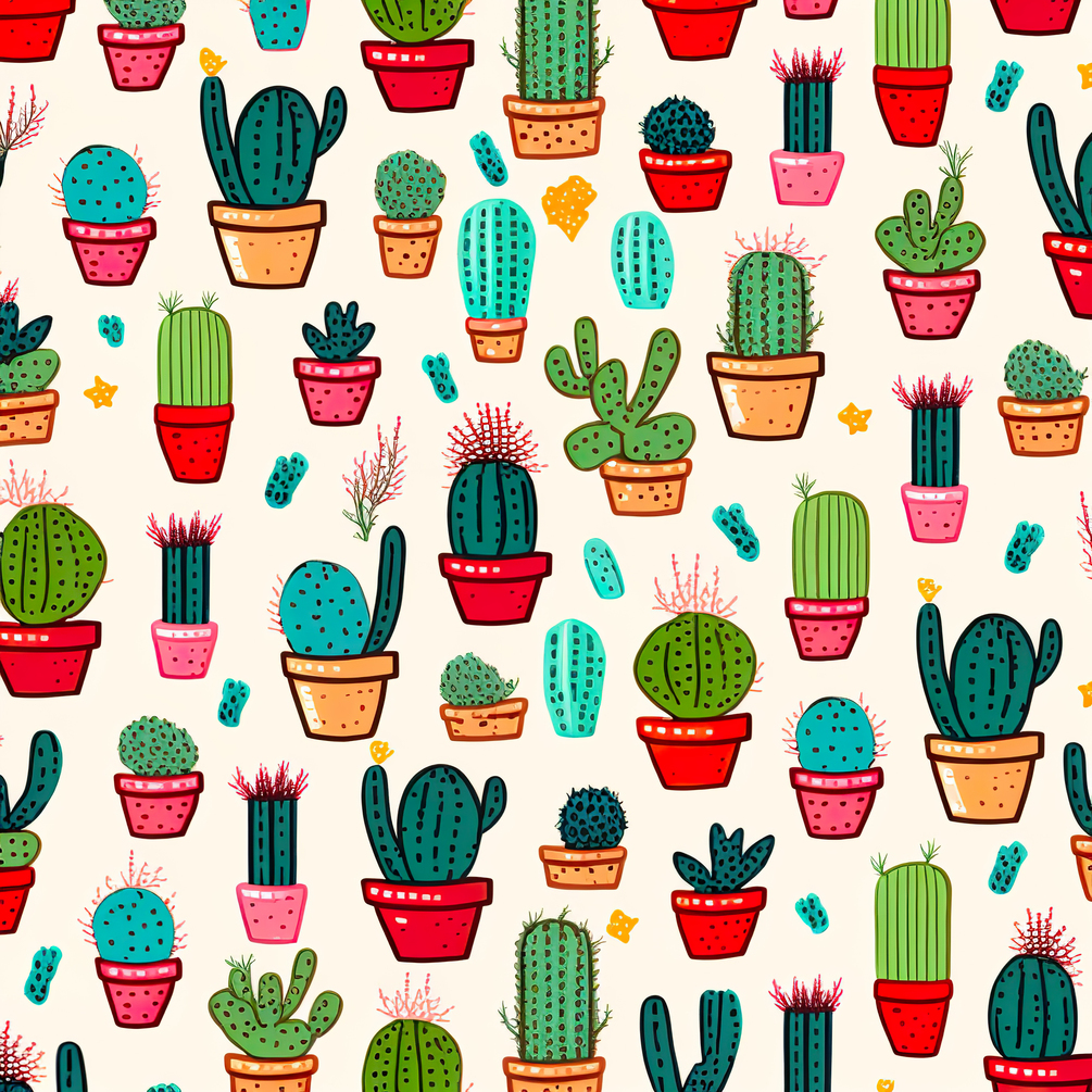 Cute cactus pattern