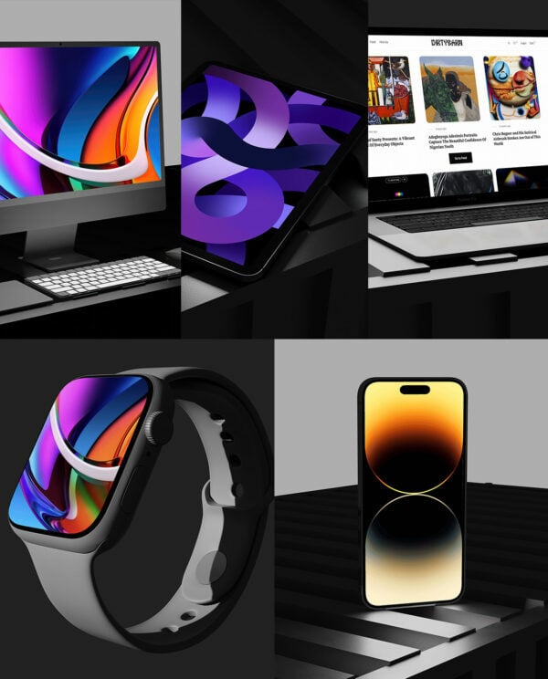 🐿️ New Assets: Apple Products Mockup Bundle - 6 Apple Products - Dirtybarn