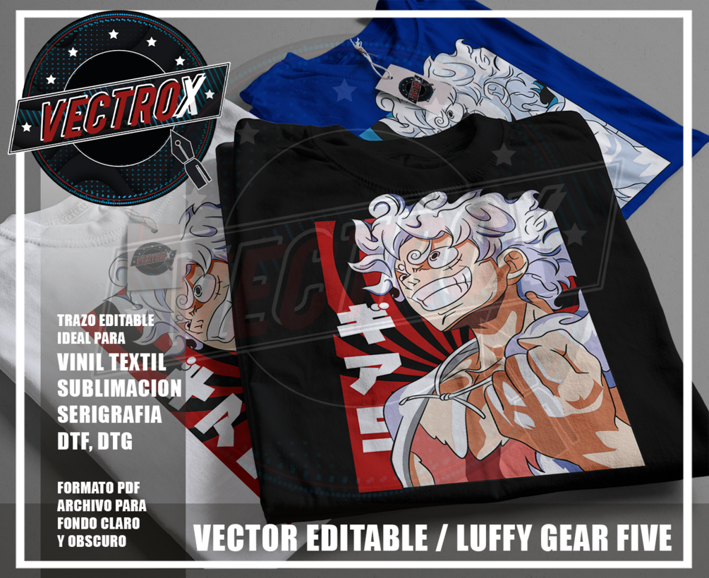 Vector Editable - Luffy Gear Five