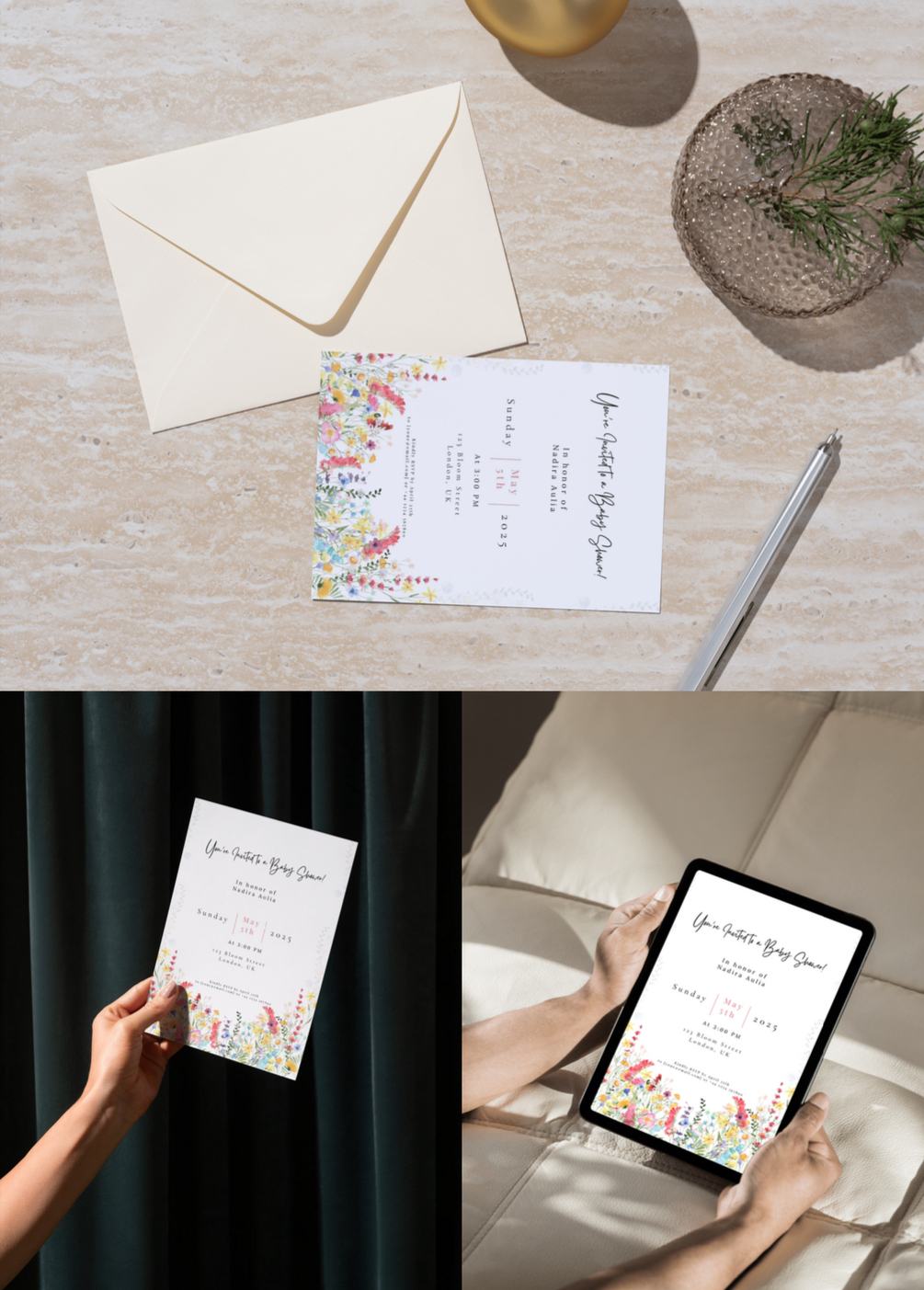 Floral All-Occasion Invitation Template (Canva Pro)