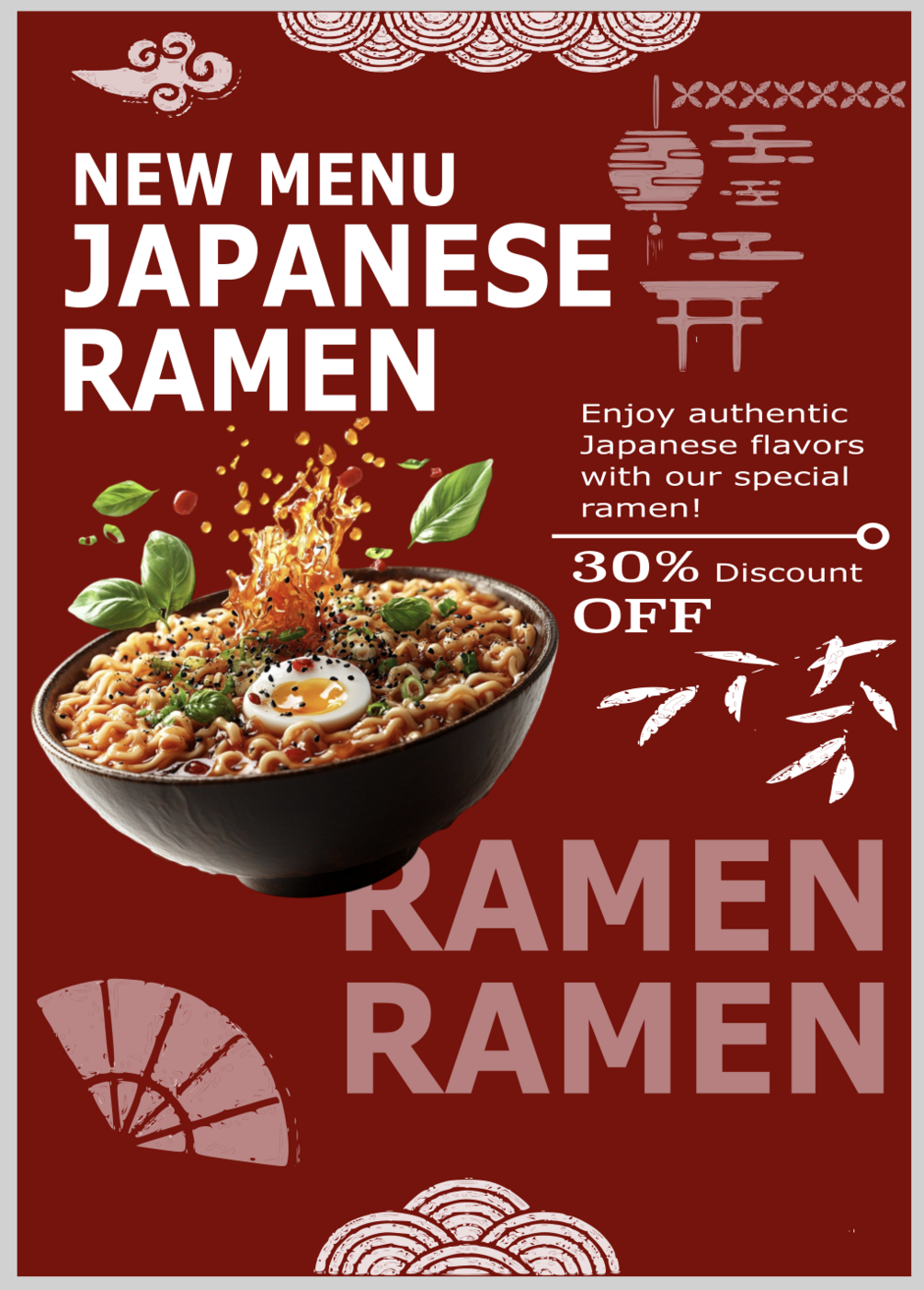 Japanese Ramen Menu Banner