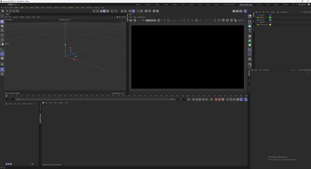 Free C4D Redshift Layout