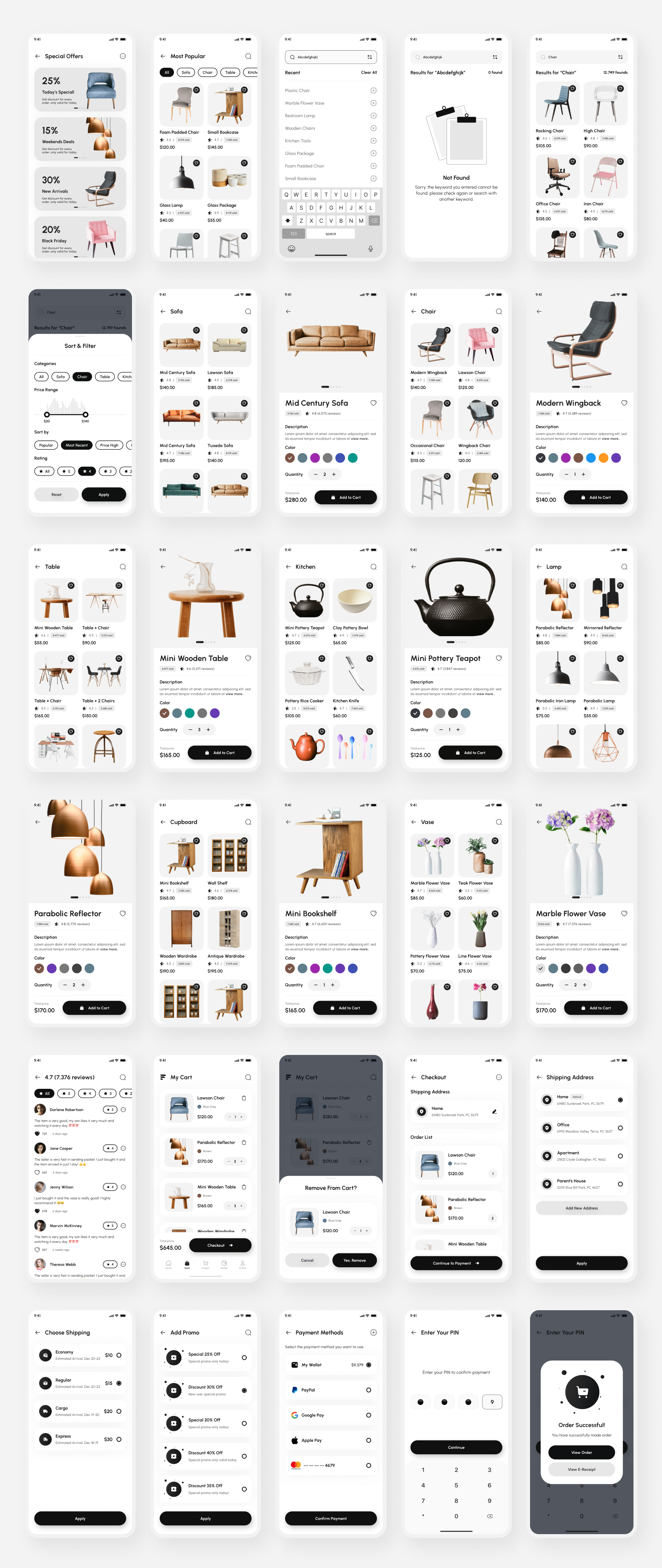 Furnia - Furniture ECommerce App React Native Expo Ui Kit