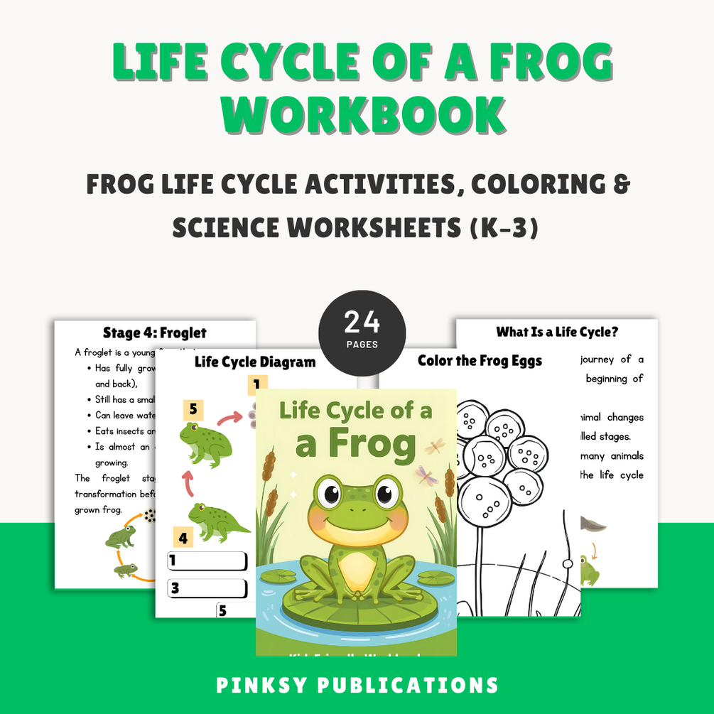 Life Cycle of a Frog Workbook | Frog Life Cycle Activities, Coloring ...