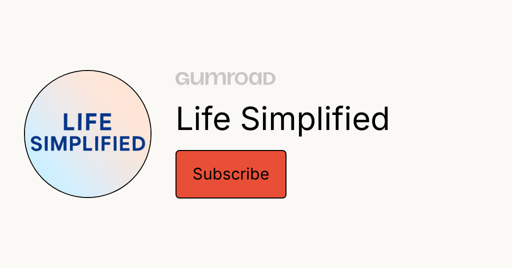 Life Simplified