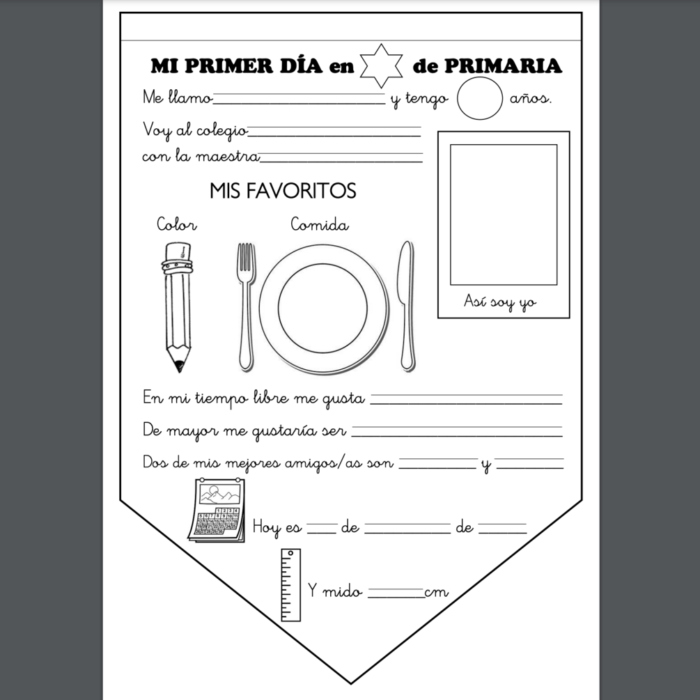 BANDERÍN PRIMER DÍA DE CLASE