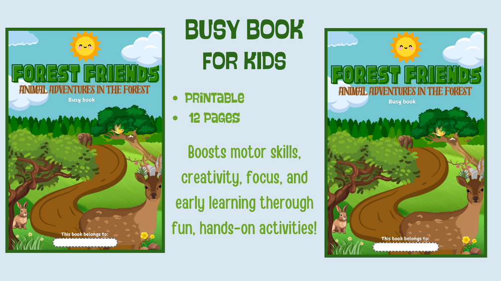 Forest Friends: Animal Adventures in the Forest Busy Book for Kids