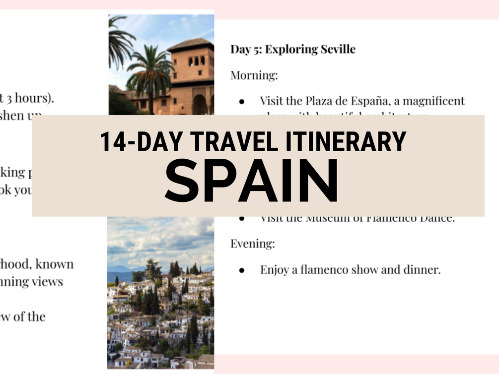 14-Day Spain Itinerary PDF - Detailed Travel Guide, Spain Travel ...