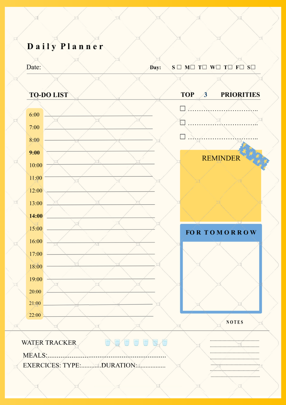 Daily Planner & Journal- Today is yours (fully printable Pdf)