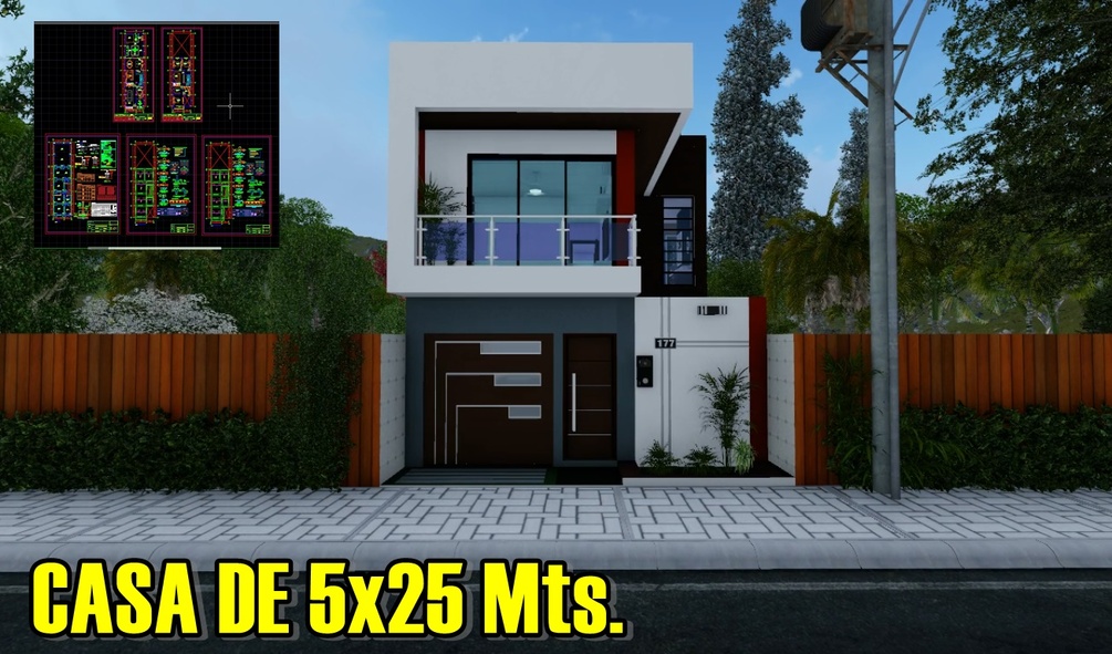 CASA en un TERRENO/LOTE de 6x25 Metros. Casa económica.