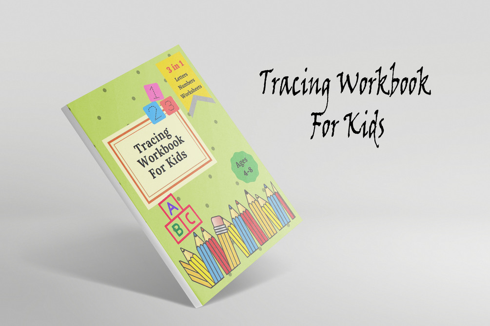 Tracing Workbook For Kids, 3 in 1 Letters Numbers Worksheets, Ages 4-8
