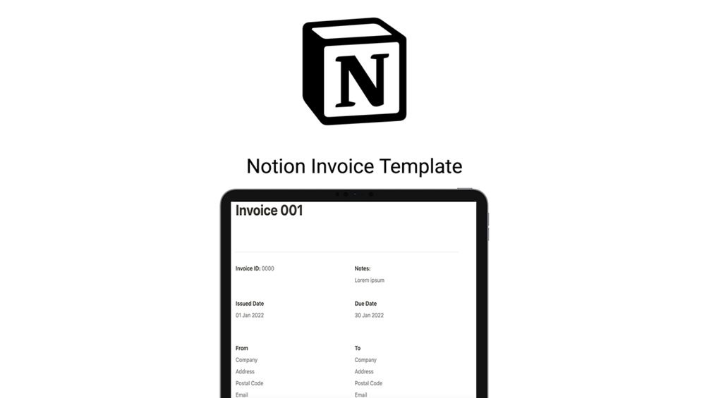 Notion Invoice Template - for independent professionals