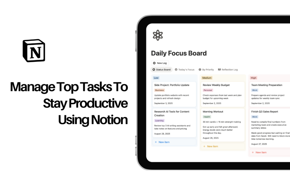 Daily Focus Board