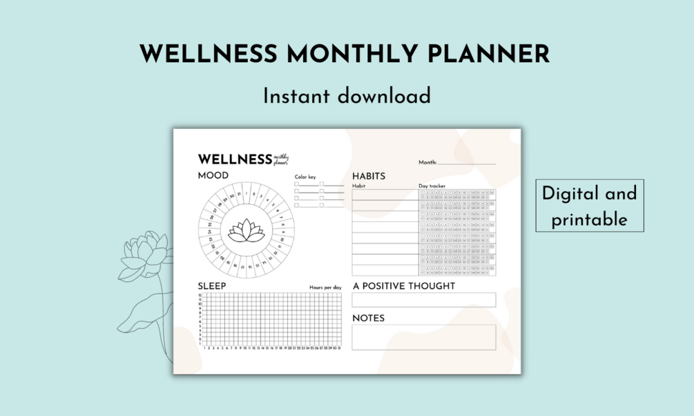 Wellness Monthly Planner