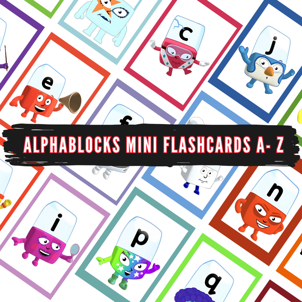 Alphablocks Mini flashcards | Preschool ABC Early Learning | Colorful ...