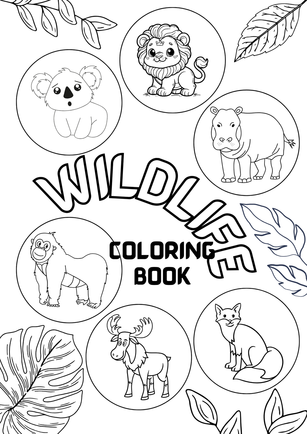 Kids Coloring Book -Wildlife 1