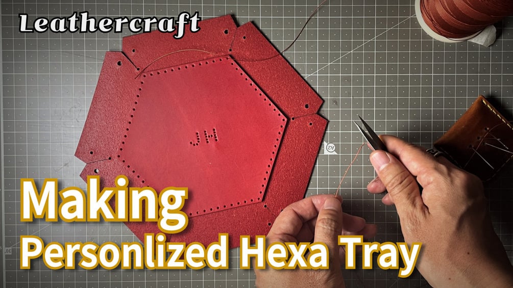 DIY Leather Tray Pattern for Beginners: Hexagonal & Customizable