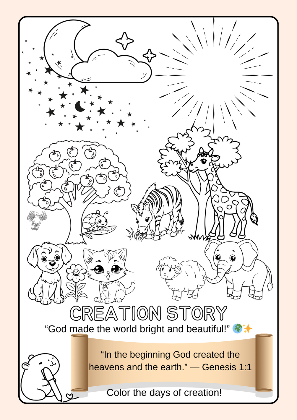 Bible Story Coloring pages for Kids