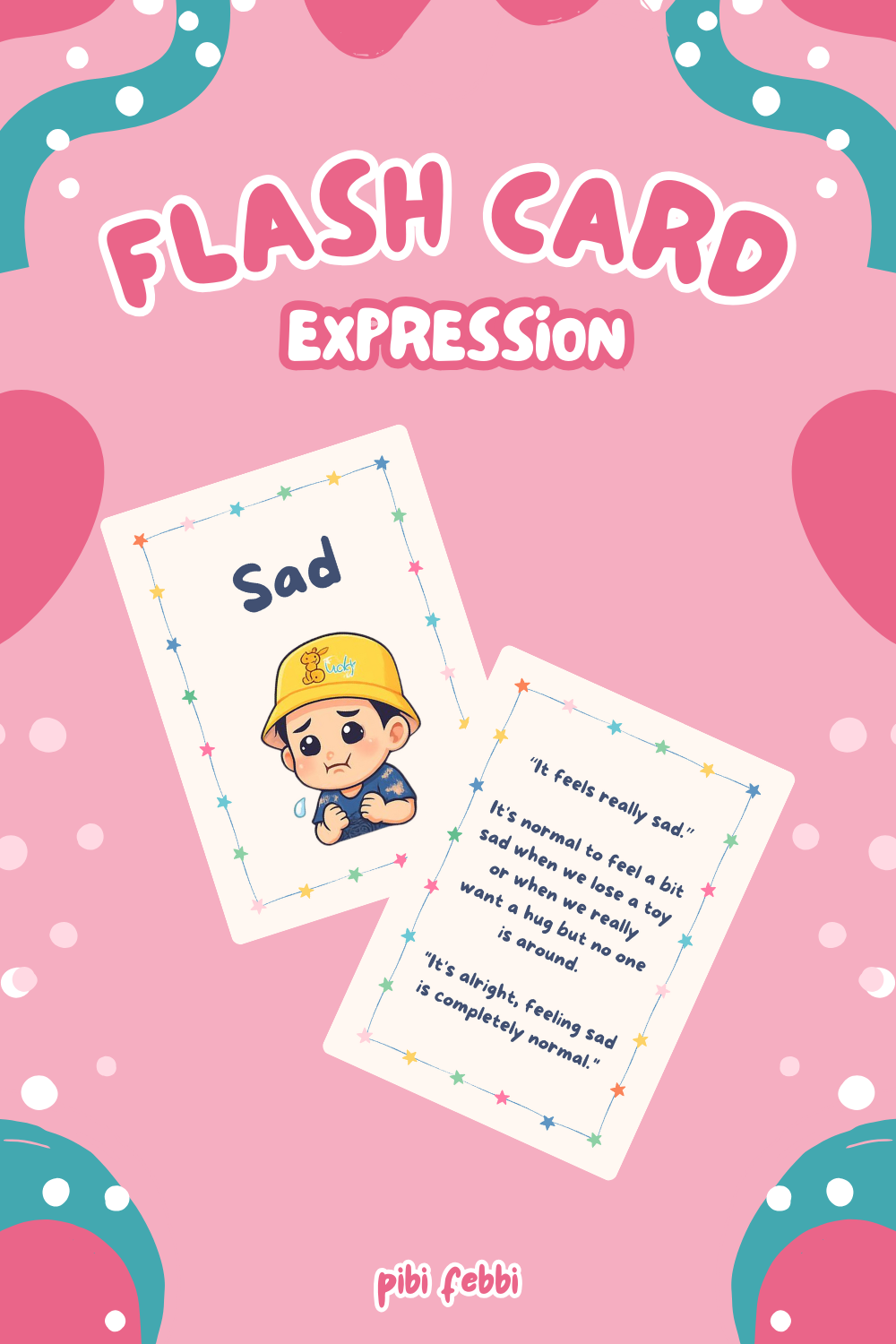 Printable Emotion Flash Cards for Kids - Facial Expressions