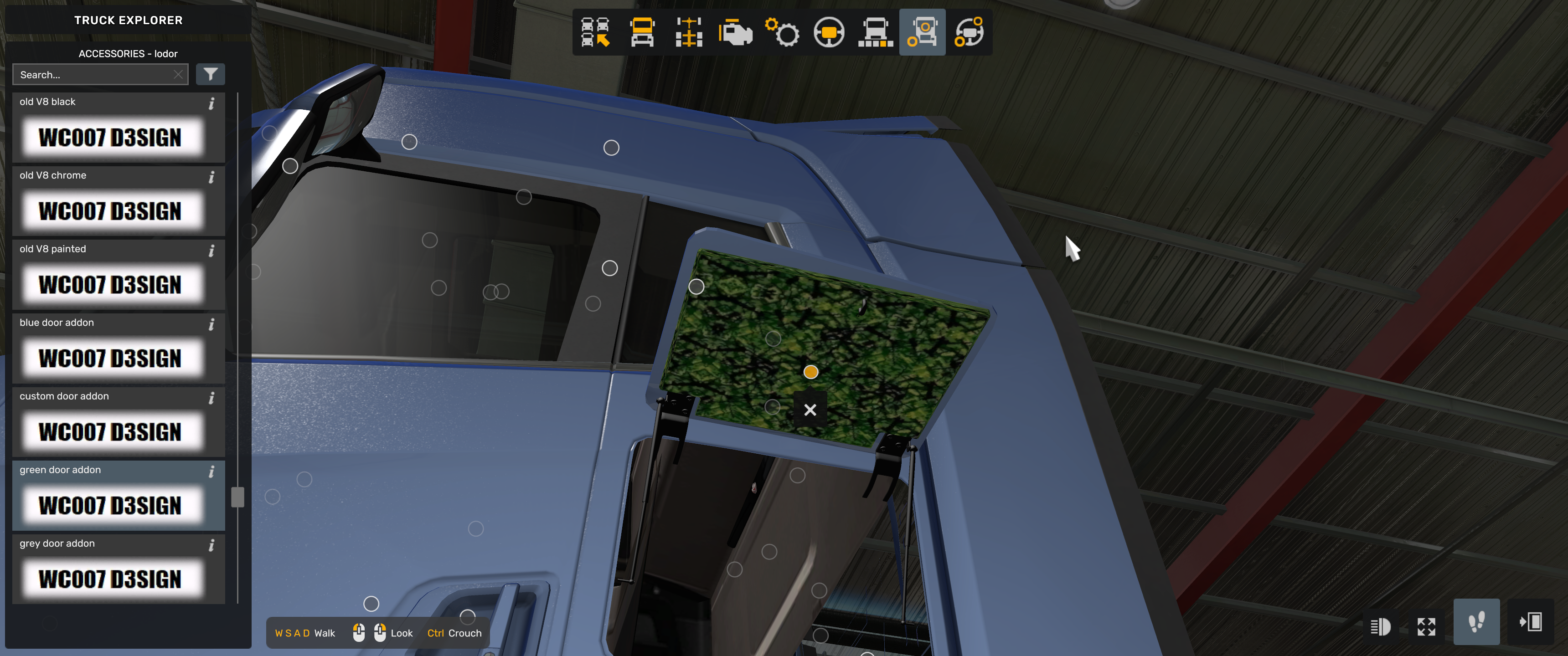 Scania NG open side locker door decoration addons - WC007 D3SIGN