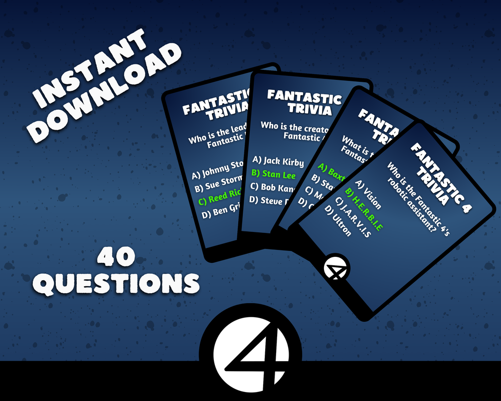 FANTASTIC 4 TRIVIA EDITION - Fantastic Four board game, Fantastic Four ...