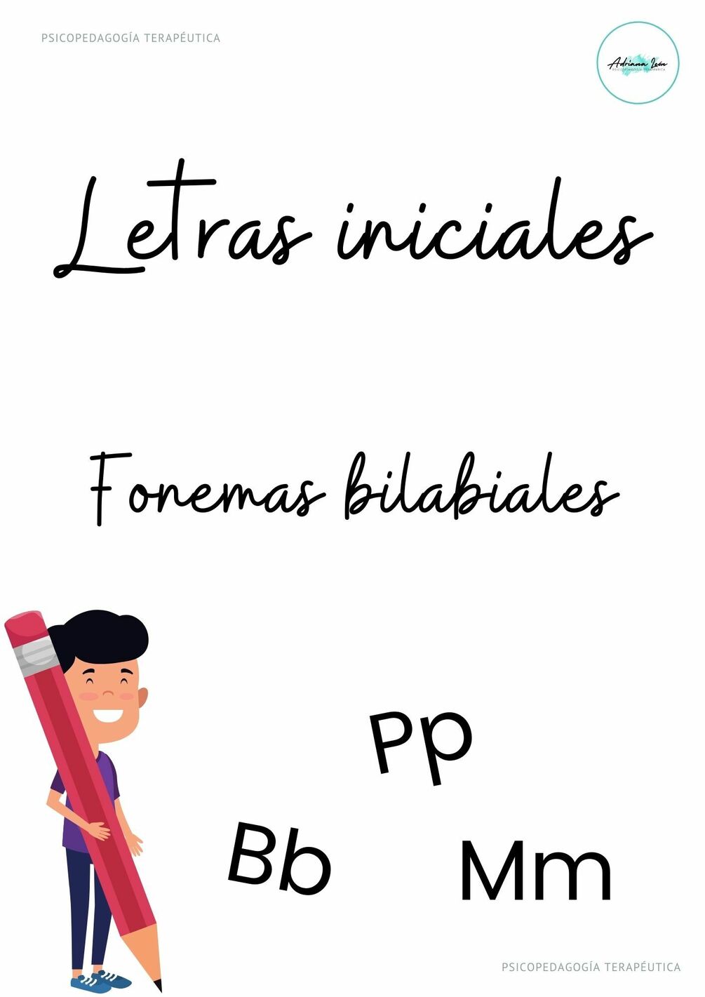 Letra inicial - Fonemas bilabiales