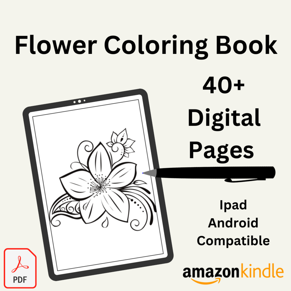Blooming Buddies: A Floral Coloring Adventure For Kids 40+ Pages