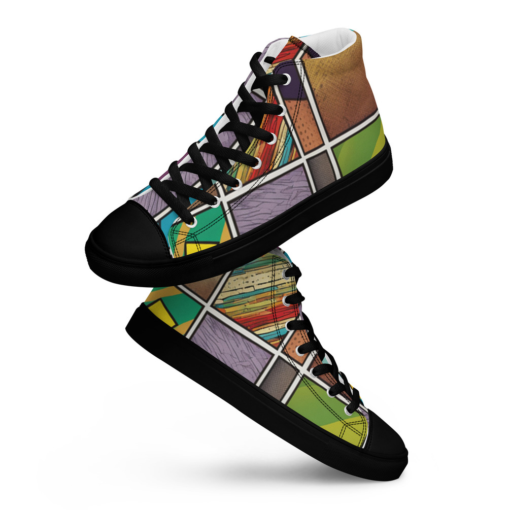 Bam! Pow! Sneaks Men’s high top canvas shoes