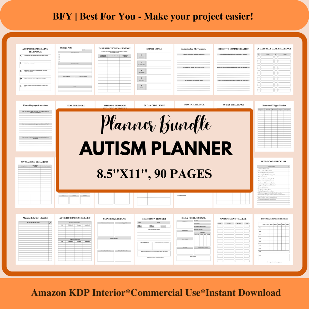Autism Planner, Autism Journal, ADHD Productivity Planner, Autism ...