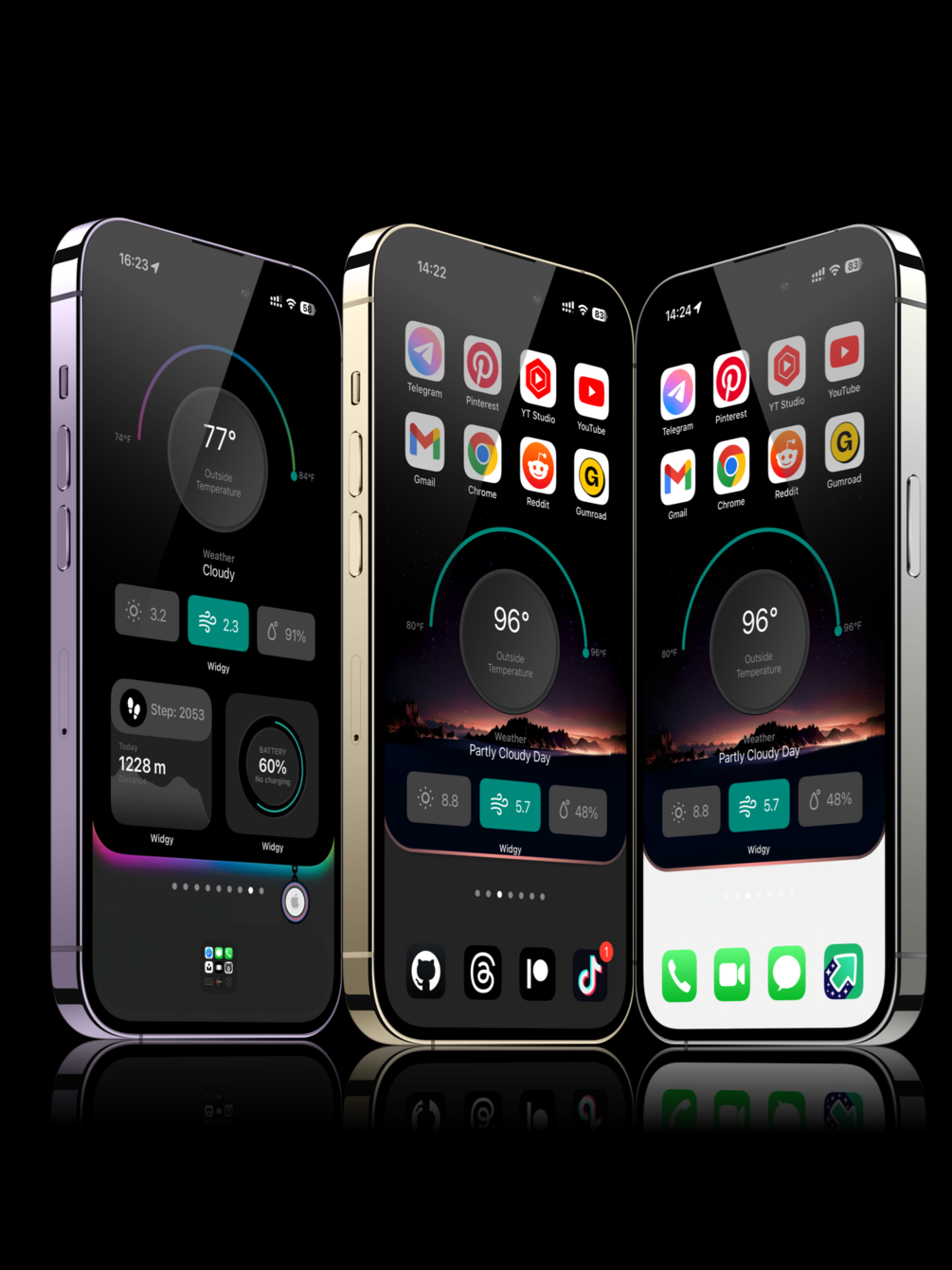 iPhone HD Islands and oceans under the stars wallpaper iOS widget