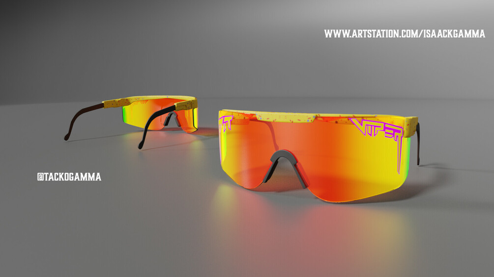 Polarized Sunglasses - Pit Vipers 1993 3D model