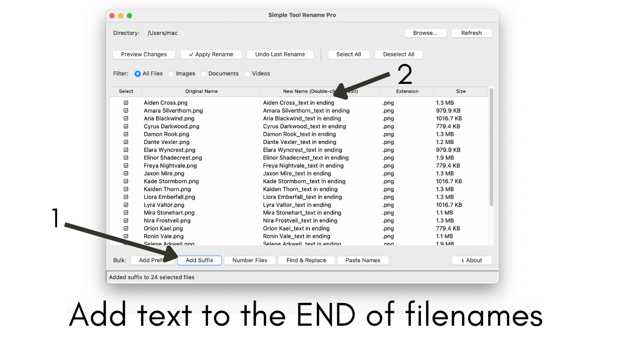 Fast Batch Renamer for Macbook