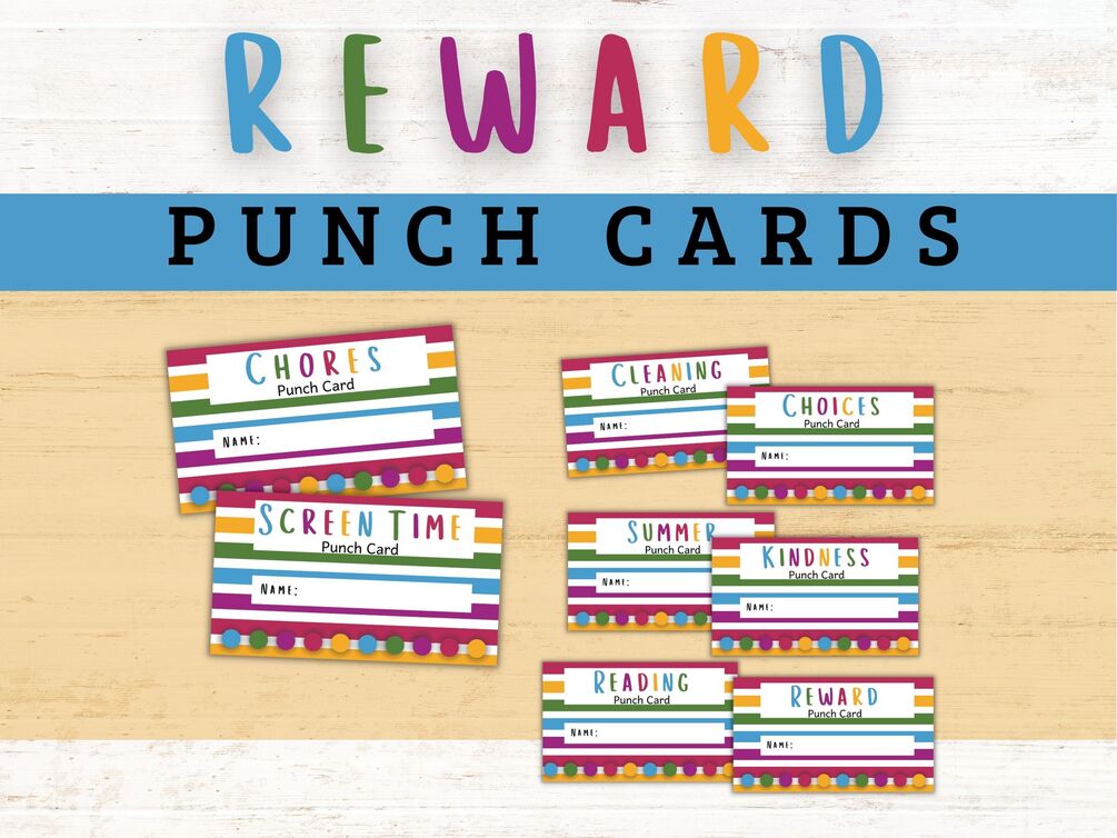 Reward Punch Cards (for Kids) FREEBIE