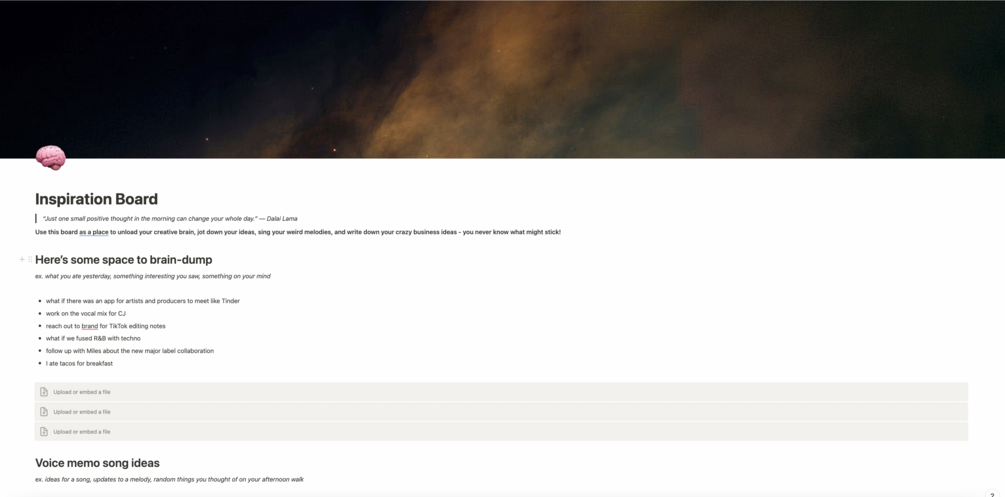 Inspiration Board Notion Template