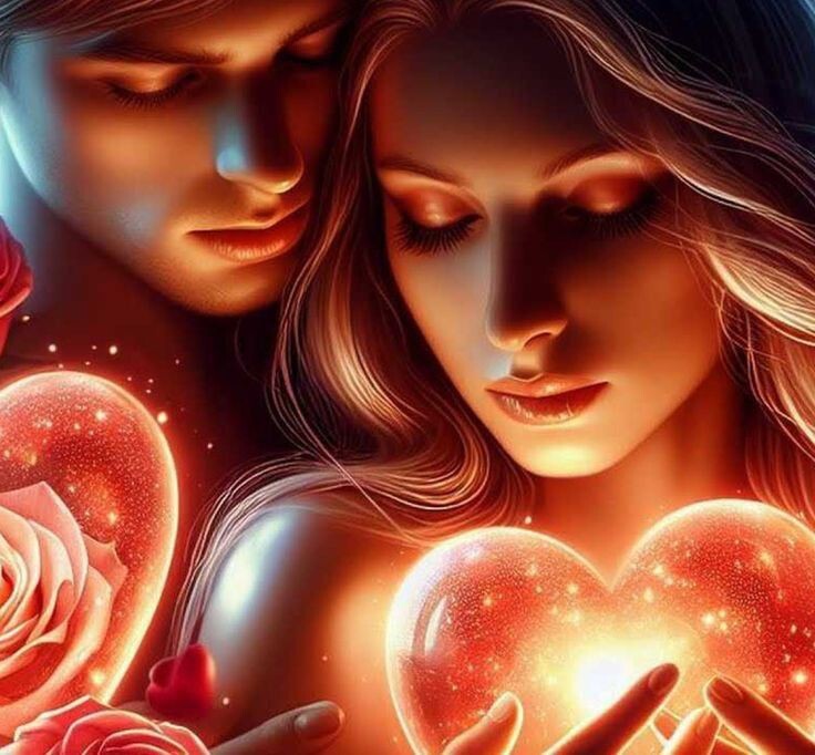 Hearts aglow digital art