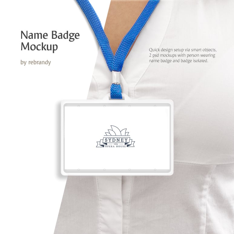 Name Badge Mockup