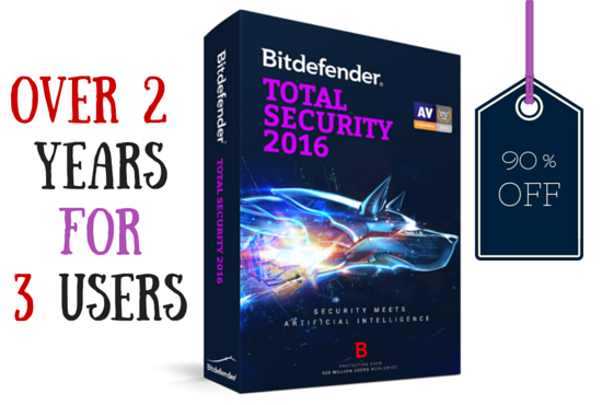 Bitdefender Total Security 2016 (>2Years/3Pc)