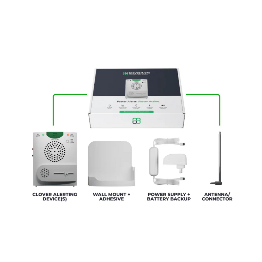Clover Alert Earthquake Alerting Device ( 2 Device )