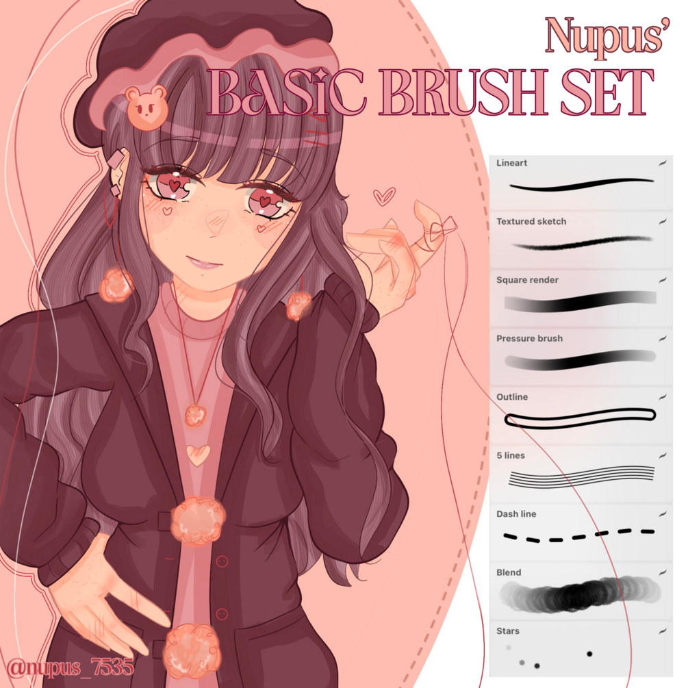 Nupus' basic brush set