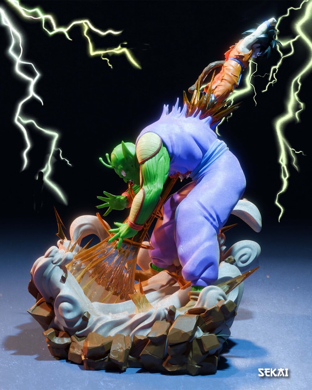 Goku VS Piccolo Sculpture and Bust - Sekai 3D Models - Tested and Ready ...