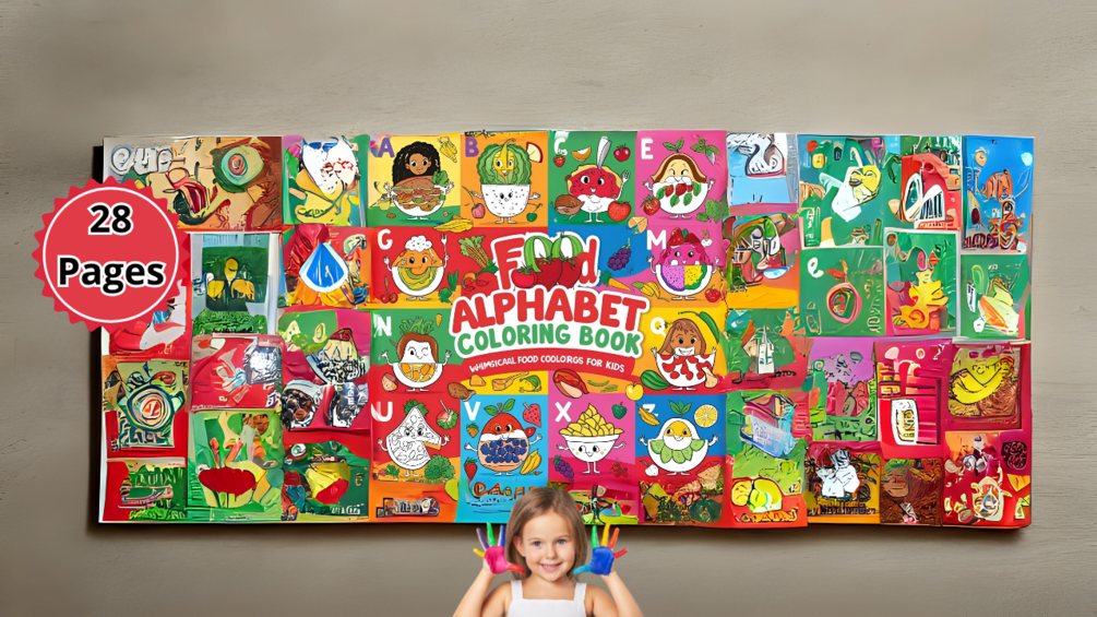 Food Alphabet Coloring Book