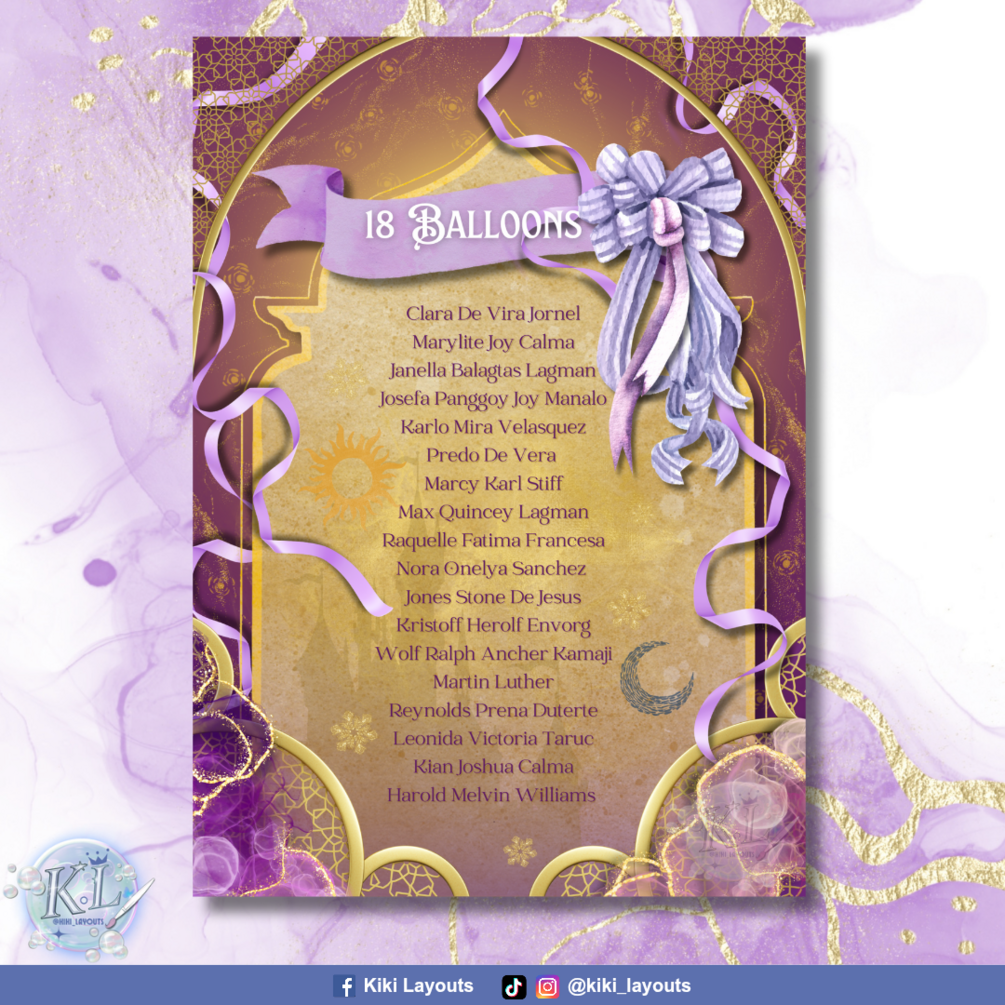 Debut Invitation | 18th Birthday | Rapunzel Tangled Theme | Purple ...