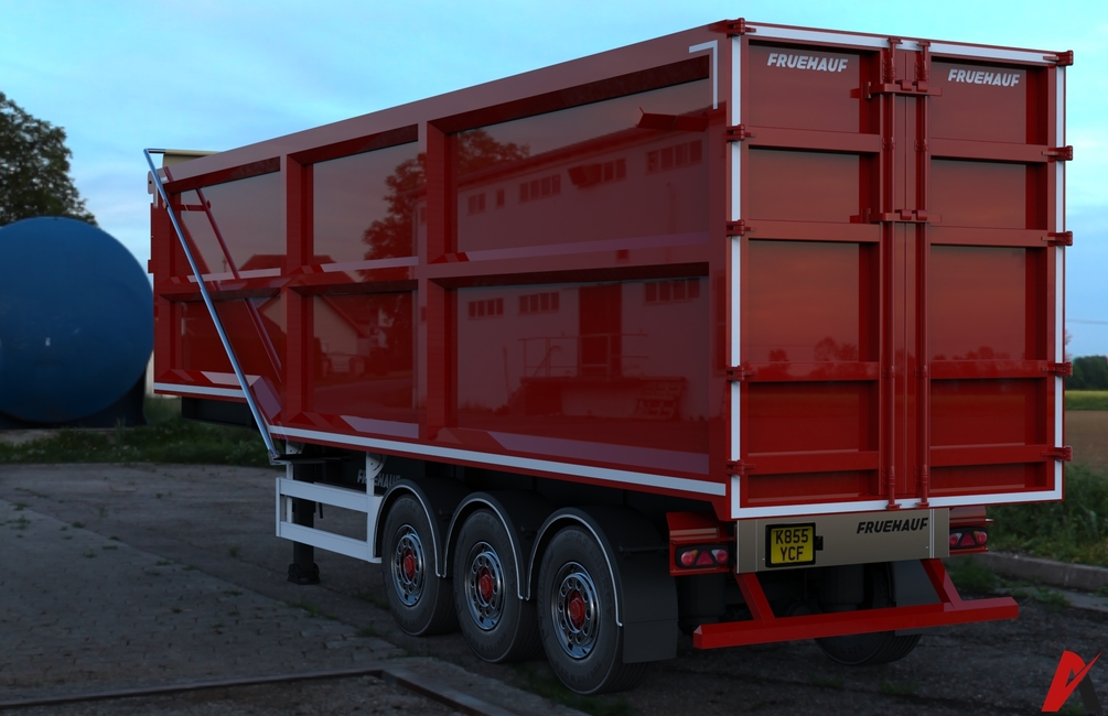 3D Fruehauf Bulk Trailer Model