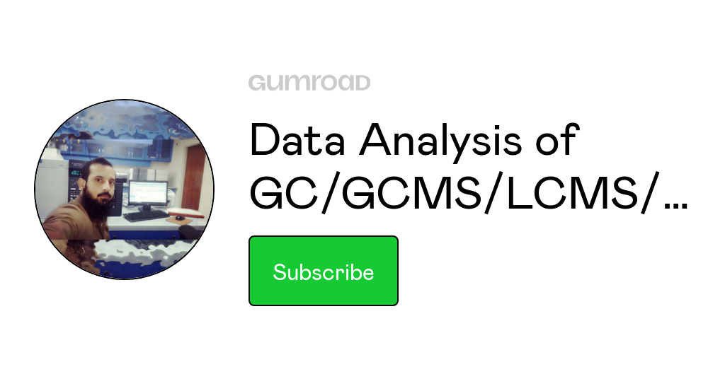 Data Analysis of GC/GCMS/LCMS/HPLC