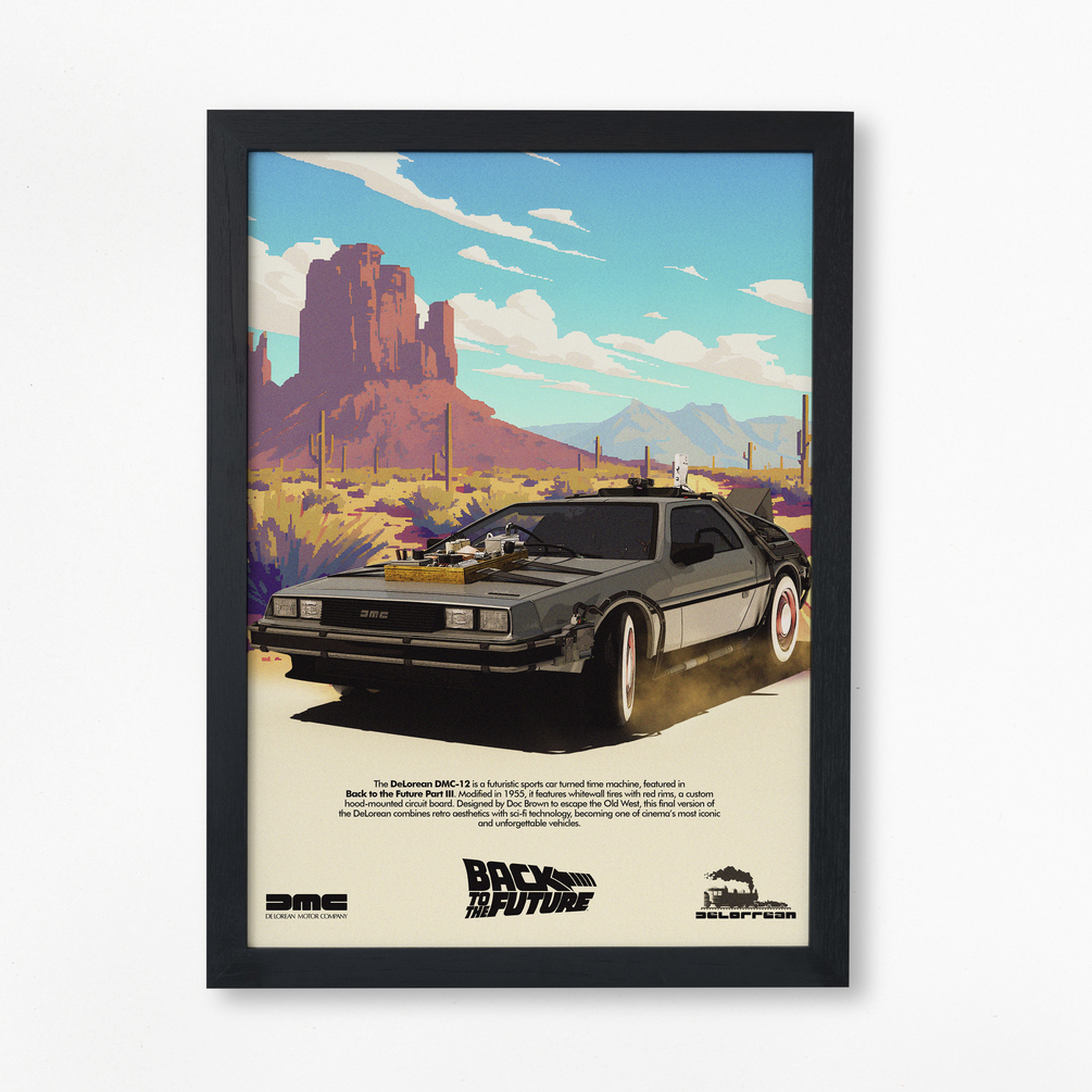 Back to the Future Part III - DeLorean 1885 A1/A2/A3/A4 Digital Art